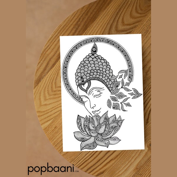 Buddha Drawing - Etsy