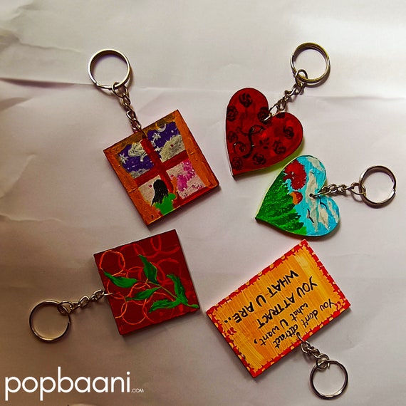Hand Painted Keychains - Etsy