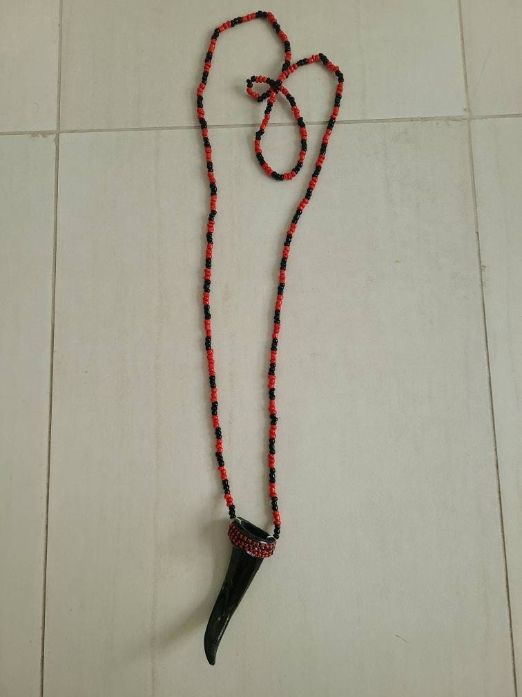 Collar de Elegua Lucero with Amulet Santeria Osha Santo Ifa | Etsy