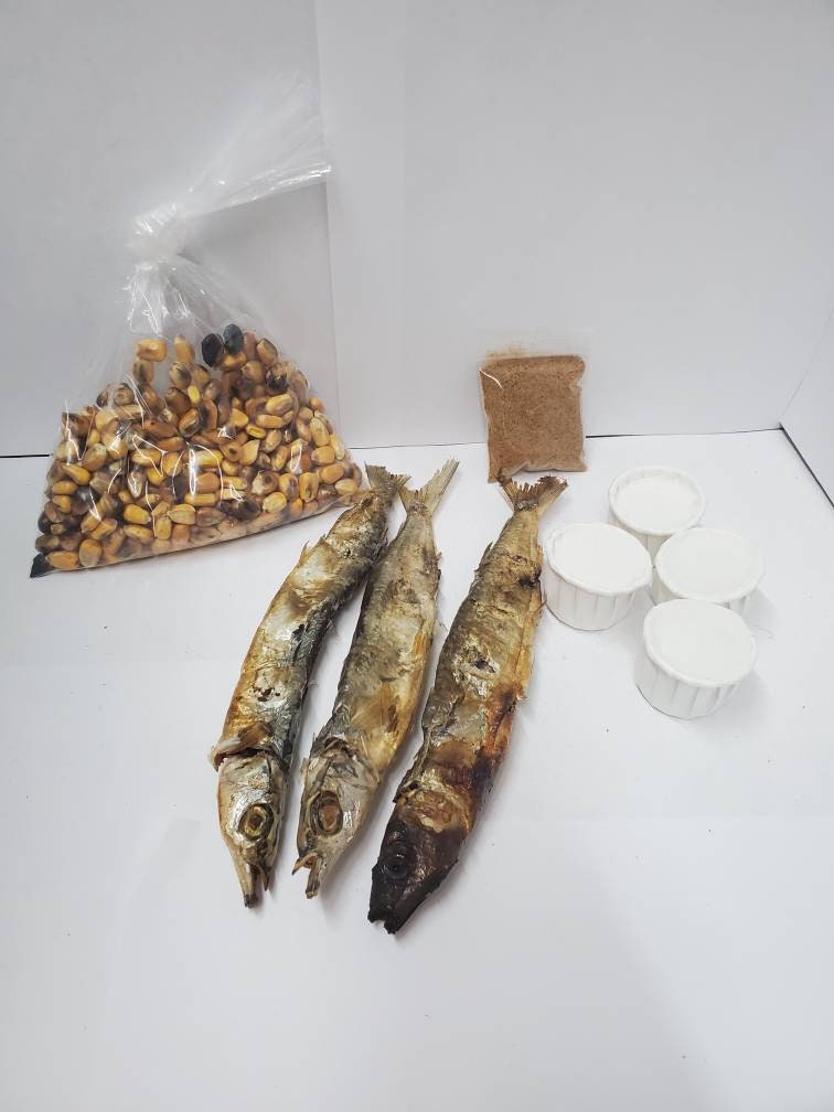 BASIC KIT Jutia, Pescado, Maiz,cascarilla Ifa Santeria Yoruba Osha Palo ...
