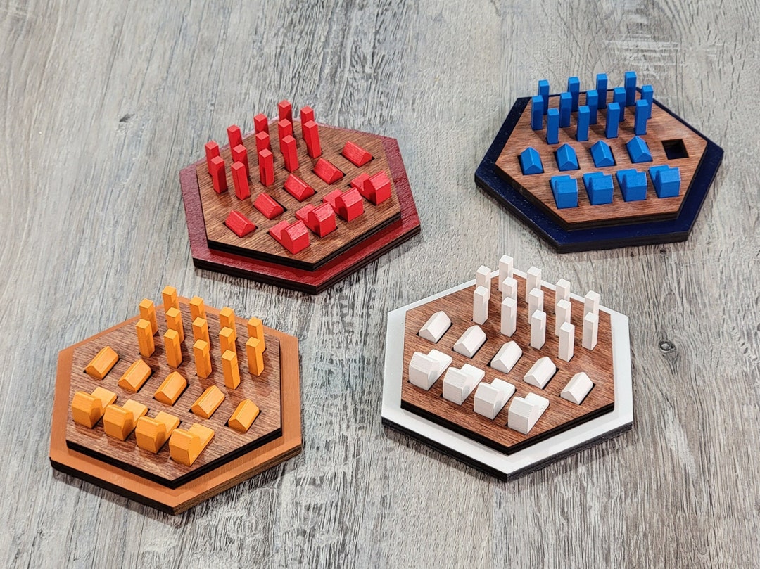 Handmade Catan Wood Game Piece Organizer | Color Matched for Each ...