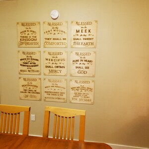 Beatitudes of Christ 52" X 52" Wood Wall Art - Etsy