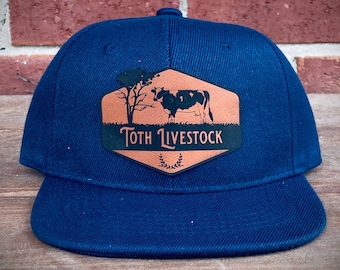 Leather Patch Farm Hat - Etsy