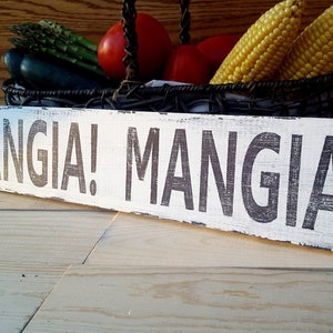 Mangia Mangia Sign, Italian Quote, Tuscan Kitchen Decor, Restaurant ...