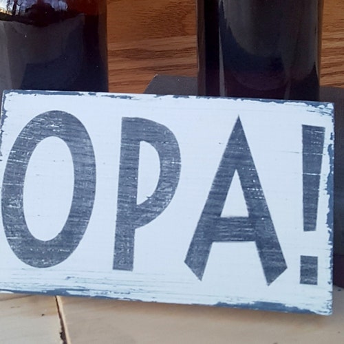OPA Greek Sign Restaurant Decor Bar Sign Greek Wedding | Etsy