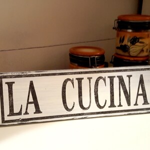 La Cucina Italian Kitchen Sign Tuscan Decor Farmhouse - Etsy