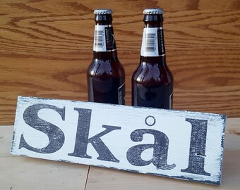 Skal Scandinavian Quote Cheers Sign Swedish Norwegian & | Etsy