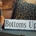Bottoms Up, Cheers Sign, Home Bar Decor, Bartender Gift - Etsy