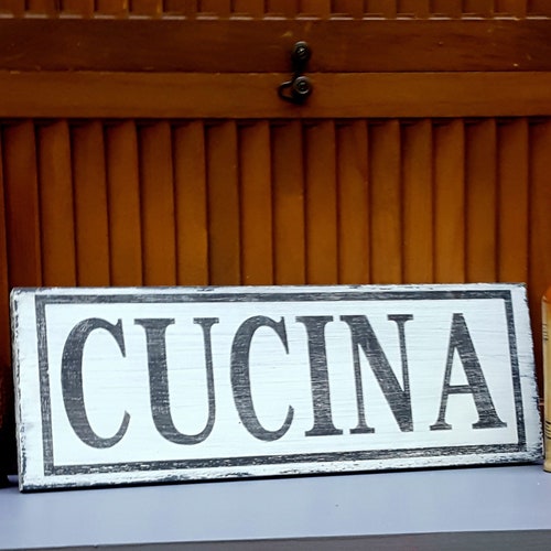 Italian Kitchen Sign La Cucina THE KITCHEN Tuscan Decor - Etsy