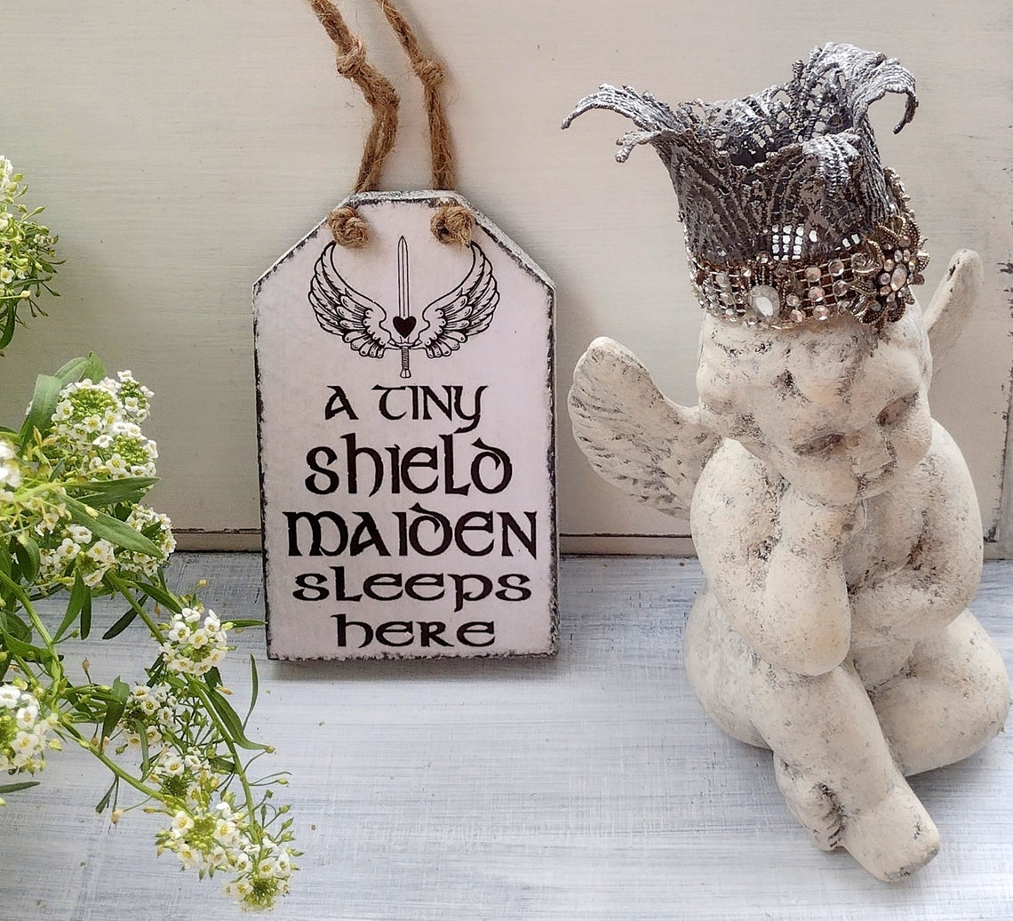 Shield Maiden Sign Viking Nursery Baby Door Hanger - Etsy