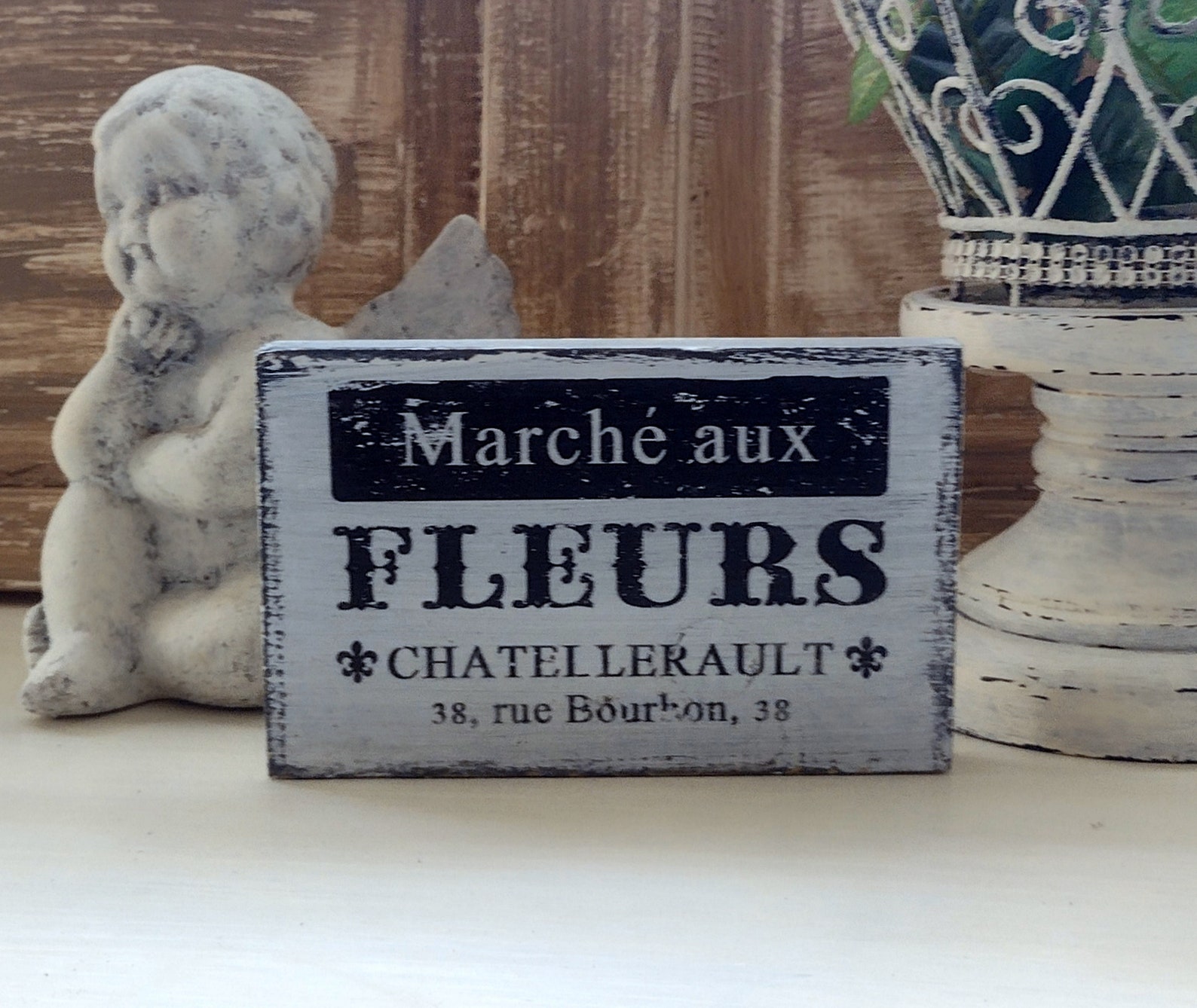 French Flower Market Mini Sign Tiered Tray Decor Fleurs | Etsy