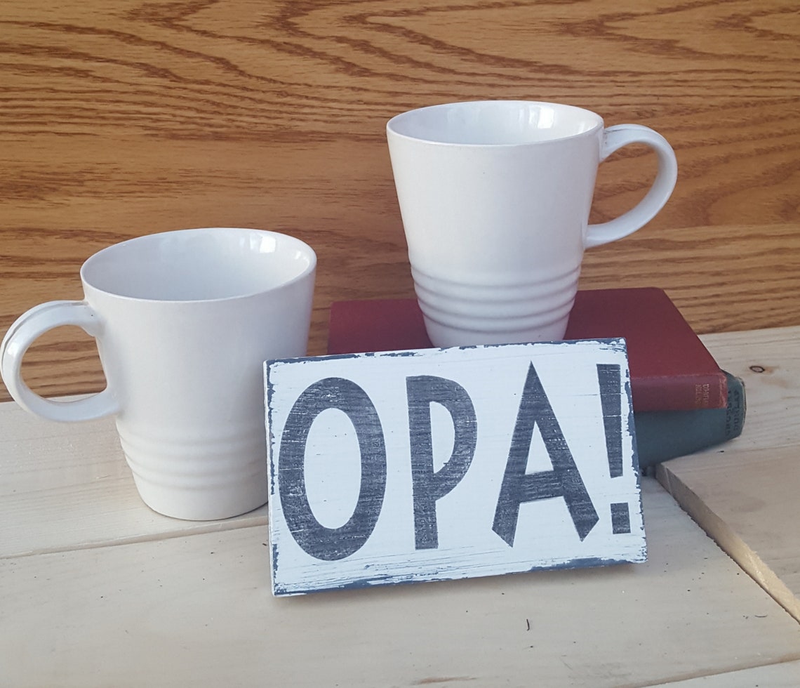 OPA Greek Sign Restaurant Decor Bar Sign Greek Wedding | Etsy