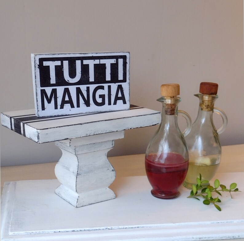 Italian Quote Mini Kitchen Sign Tutti Mangia Everyone Eat - Etsy