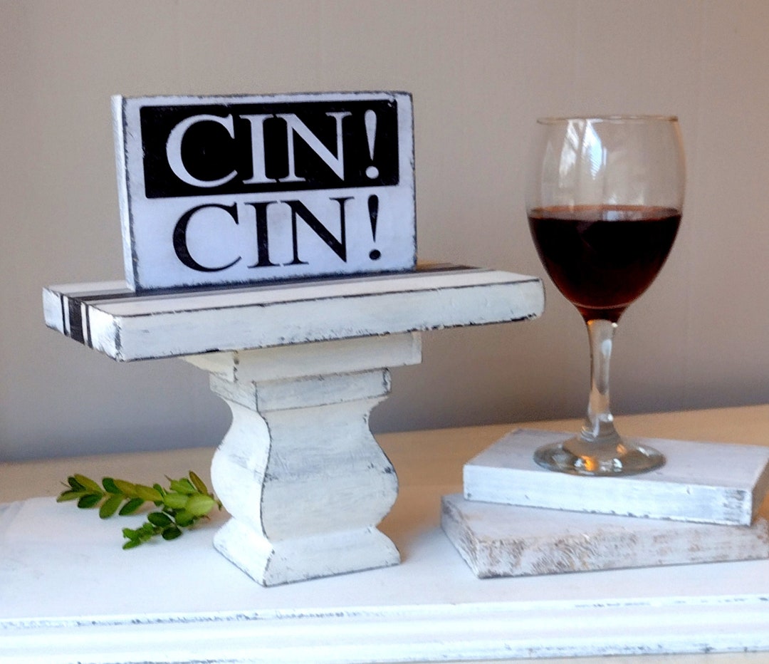Cin Cin Italian Cheers Sign Bar Cart Decor Mini French - Etsy