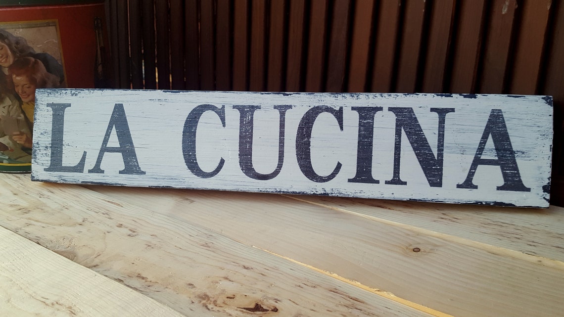 Italian Kitchen Sign La Cucina THE KITCHEN Tuscan Decor - Etsy