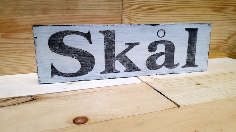 Skal Scandinavian Quote Cheers Sign Swedish Norwegian & | Etsy