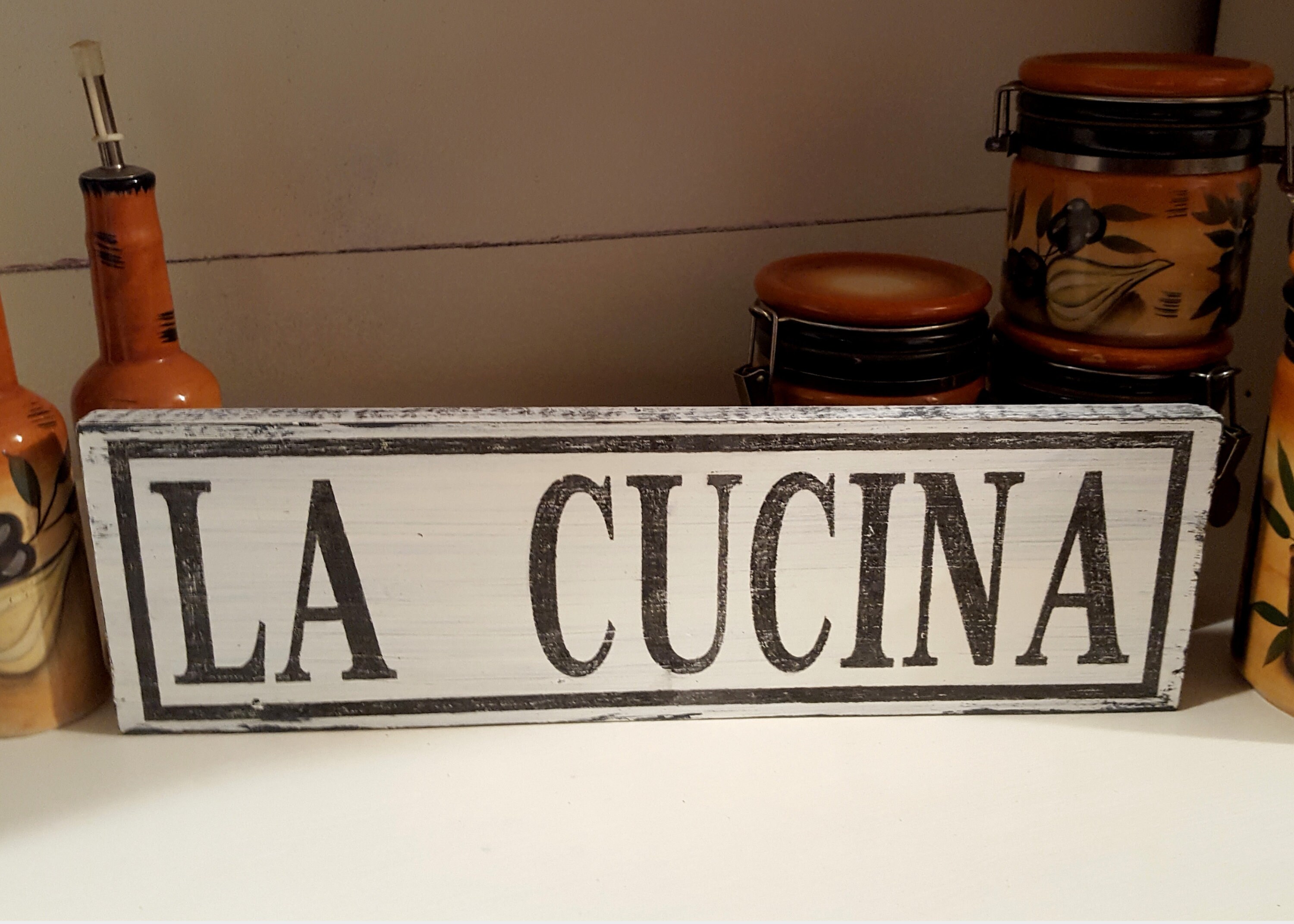 La Cucina Italian Kitchen Sign Tuscan Decor Farmhouse - Etsy