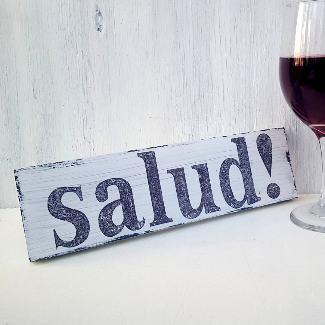 Salud, Cheers Sign, Spanish Quote, Mexican Wall Art - Etsy