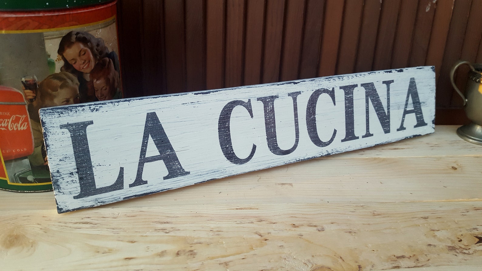 Italian Kitchen Sign La Cucina THE KITCHEN Tuscan Decor - Etsy