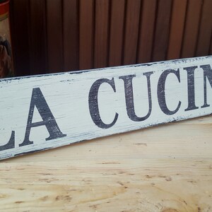 Italian Kitchen Sign La Cucina -THE KITCHEN | Tuscan Decor, Farmhouse ...