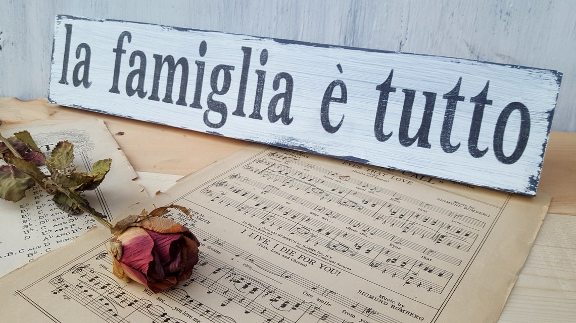 Italian Family Sign Family is Everything La Famiglia E | Etsy