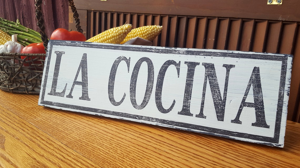 Spanish Kitchen Sign La Cocina Mexican Wall Art Farmhouse - Etsy