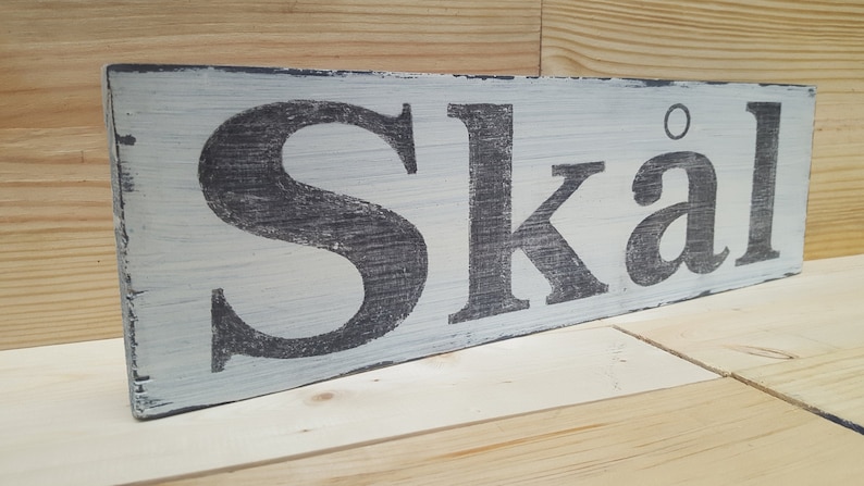 Skal Scandinavian Quote Cheers Sign Swedish Norwegian & | Etsy