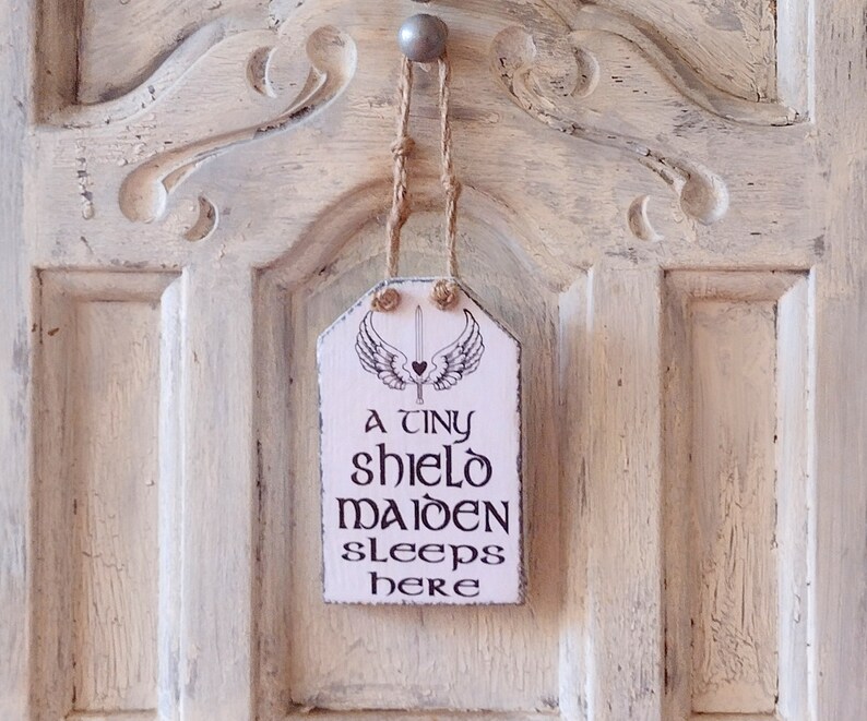 Shield Maiden Sign, Viking Nursery, Baby Door Hanger - Etsy