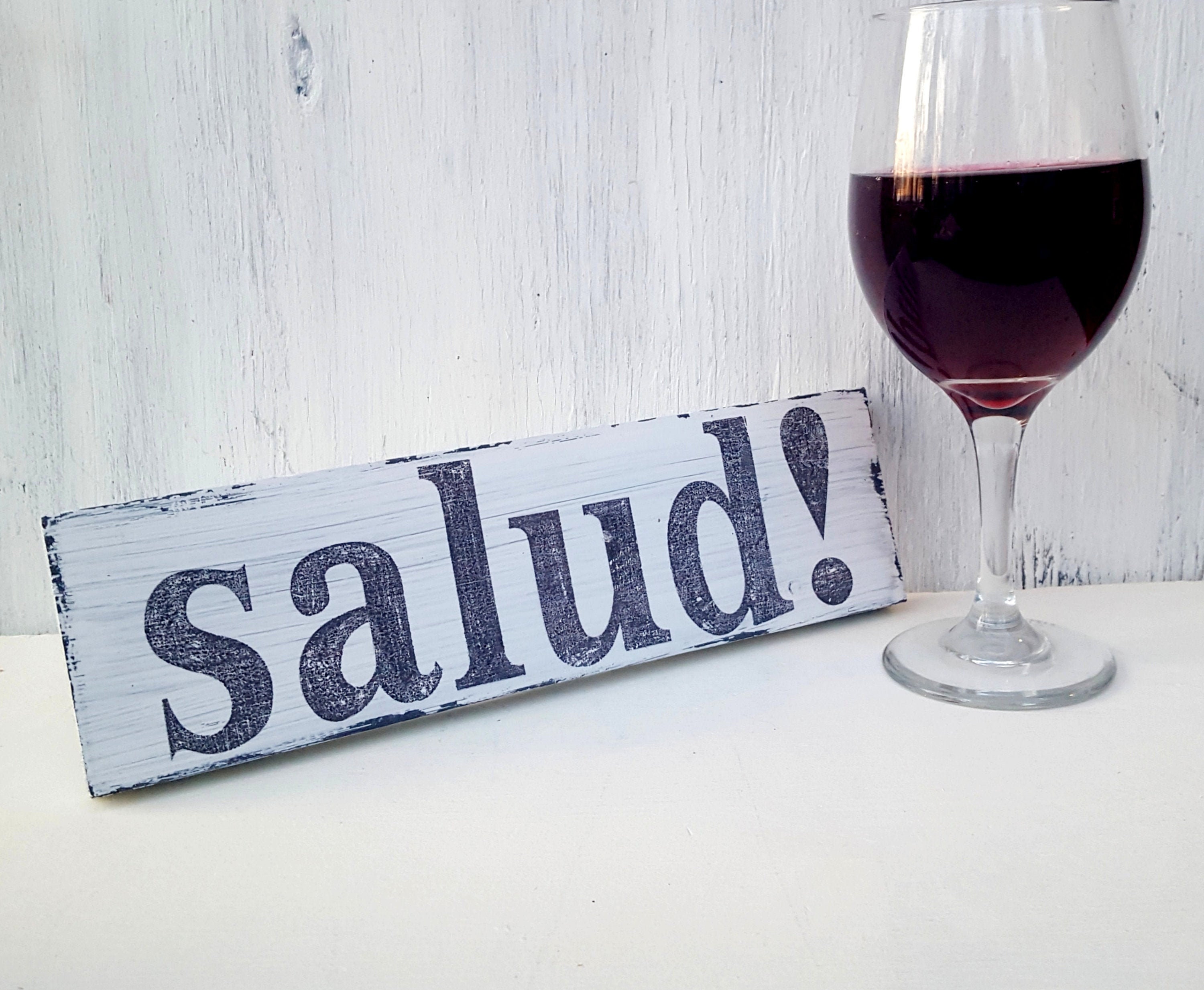 Salud Cheers Sign Spanish Quote Sign Farmhouse Style | Etsy