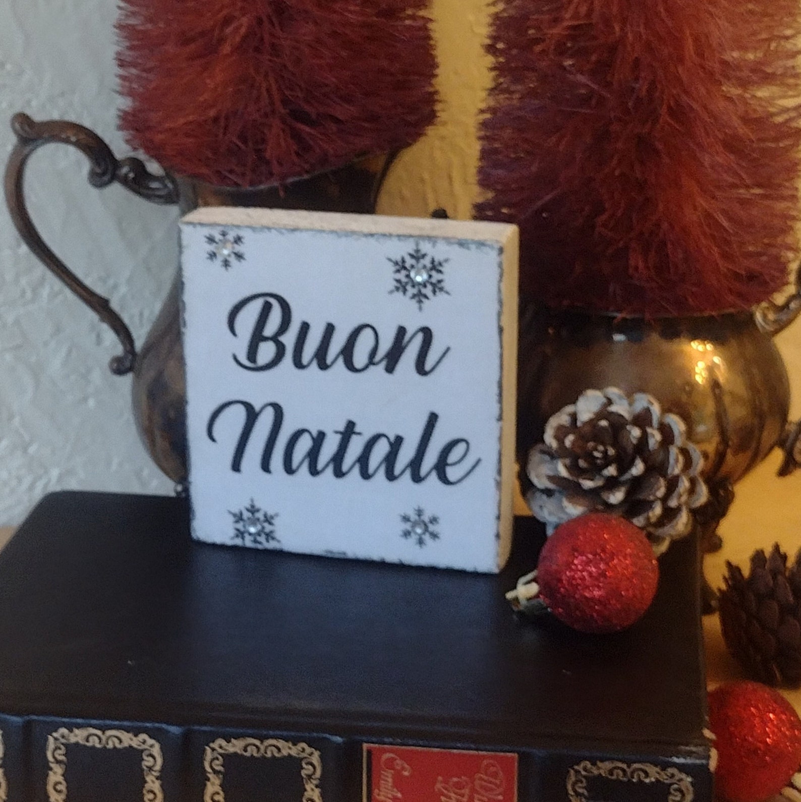 Italian Xmas Sign, Buon Natale, Mini Plaque - Etsy