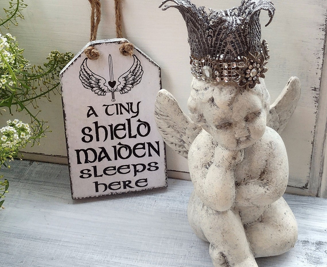 Shield Maiden Sign Viking Nursery Baby Door Hanger - Etsy