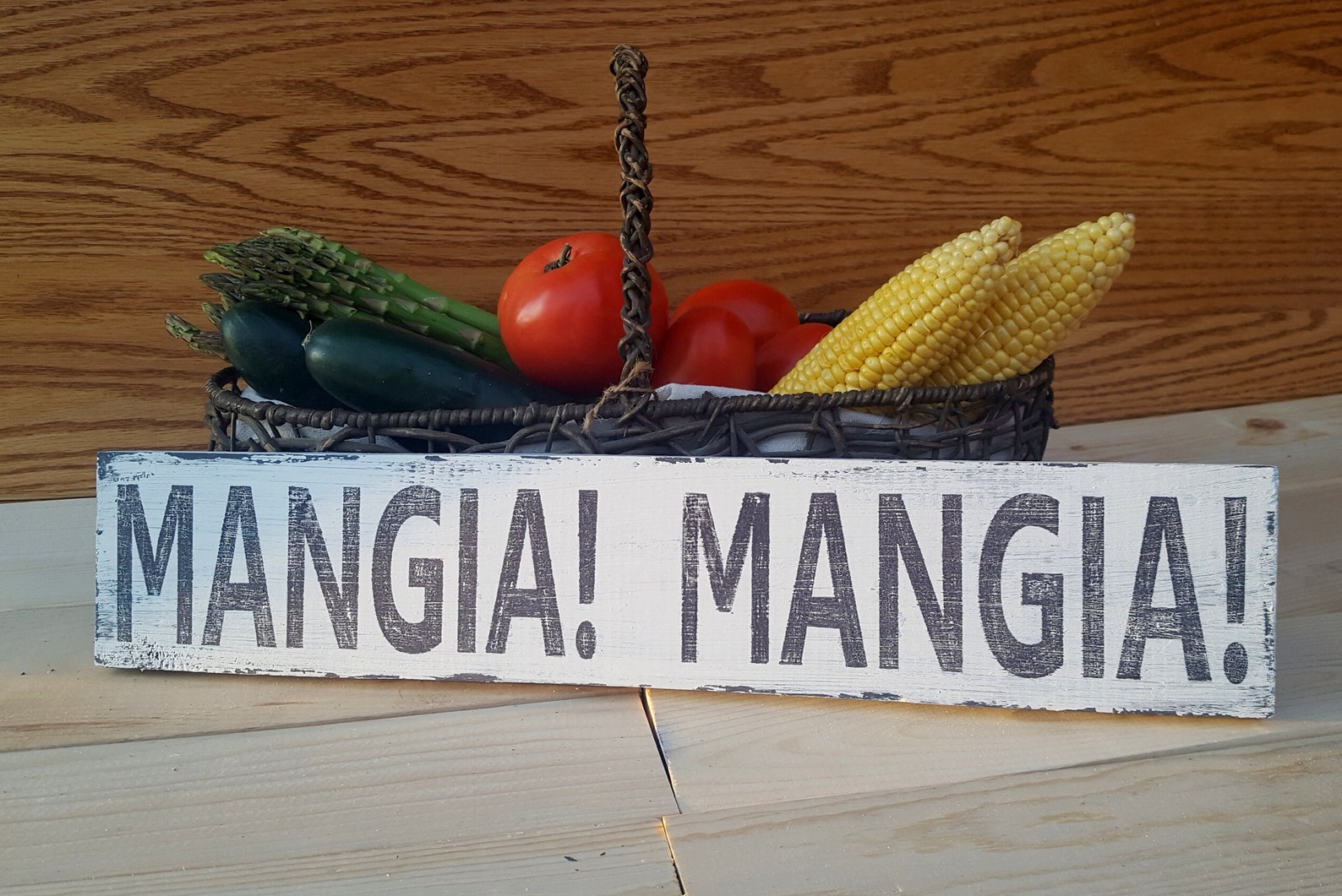 Mangia Mangia Sign, Italian Quote, Tuscan Kitchen Decor, Restaurant ...