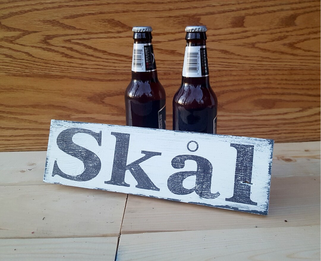 Skal Sign Scandinavian Quote Home Bar Decor - Etsy