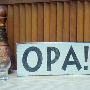 OPA! Greek Quote, Wood Bar Sign, Restaurant, Man Cave Decor, Wedding ...