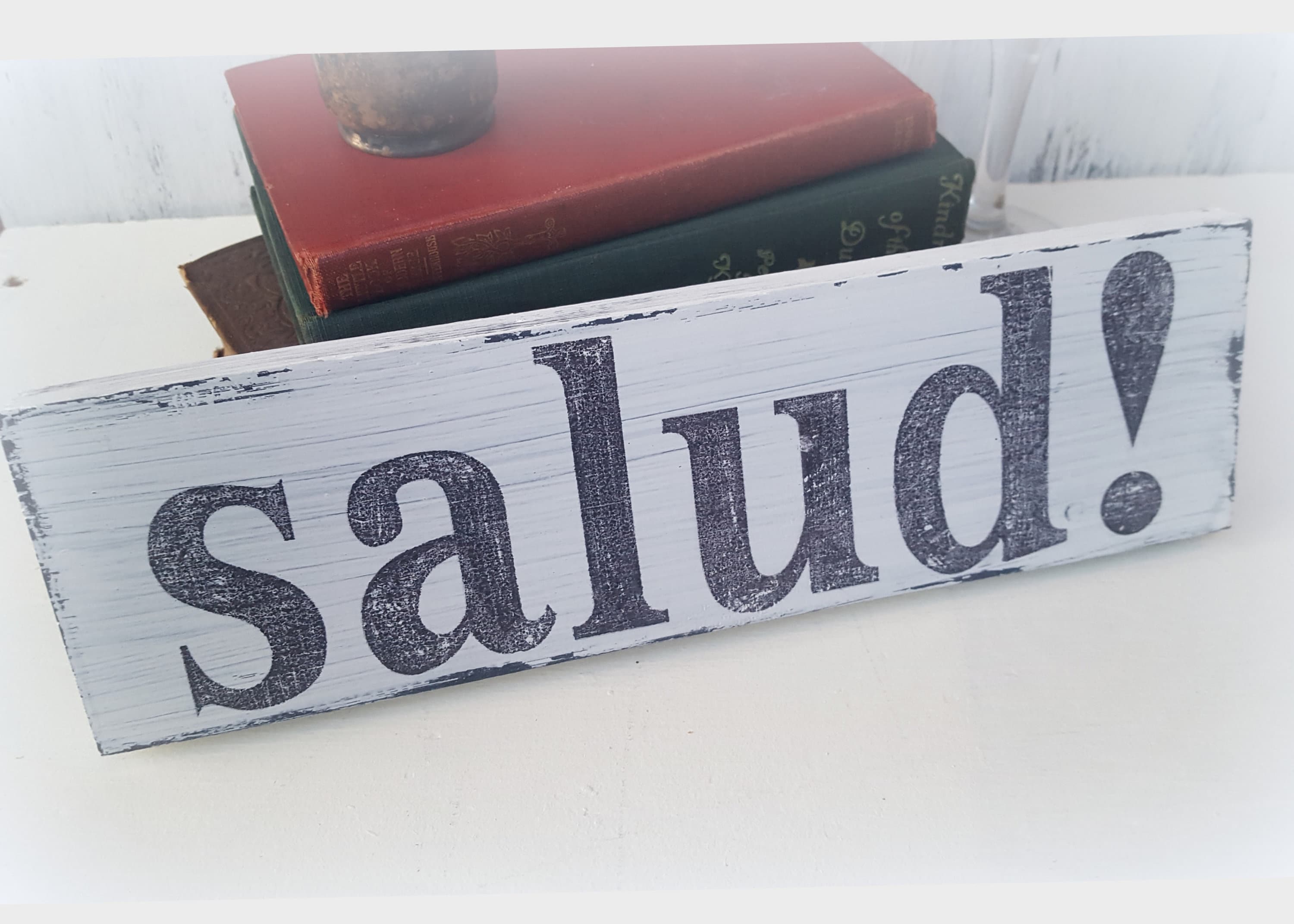 Salud Cheers Sign Spanish Quote Sign Farmhouse Style | Etsy