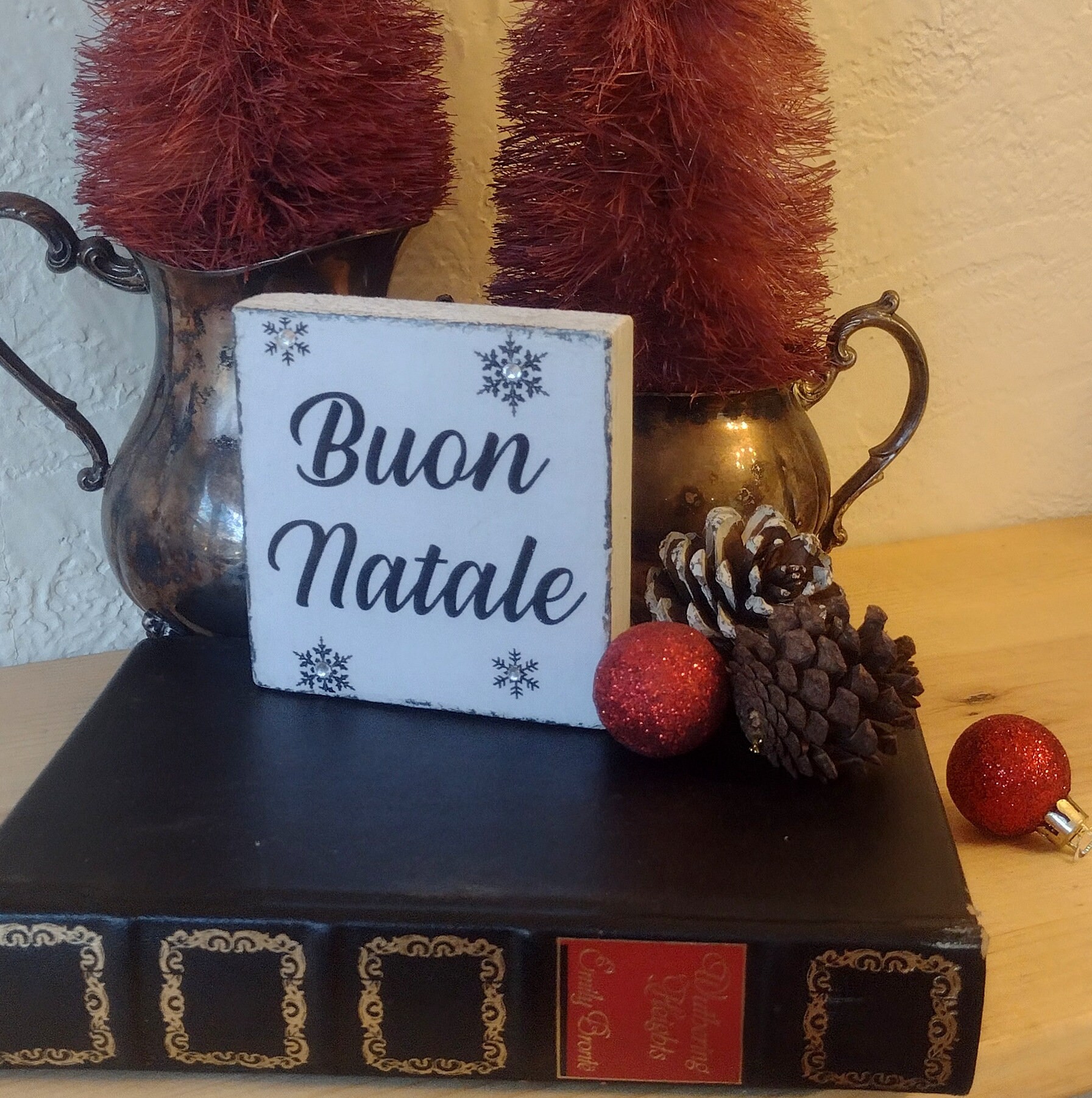 Italian Xmas Sign, Buon Natale, Mini Plaque - Etsy