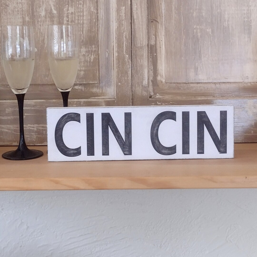 Cin Cin, Italian Gift, Cheers Sign, Home Bar Decor - Etsy