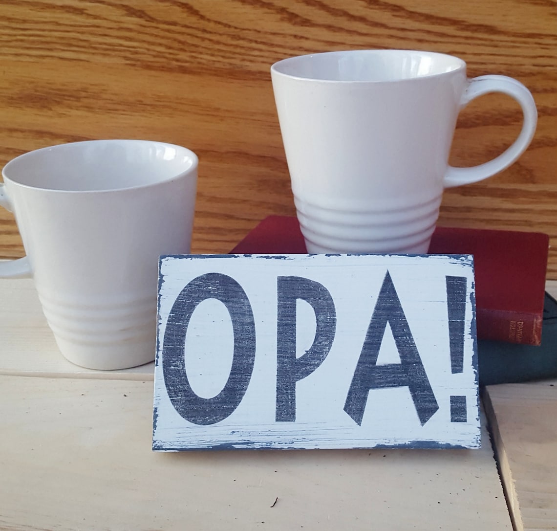 OPA! Greek Sign, Restaurant Decor, Bar Sign, Greek Wedding Decor - Etsy
