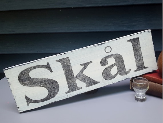 Skal Scandinavian Quote Cheers Sign Swedish Norwegian & | Etsy