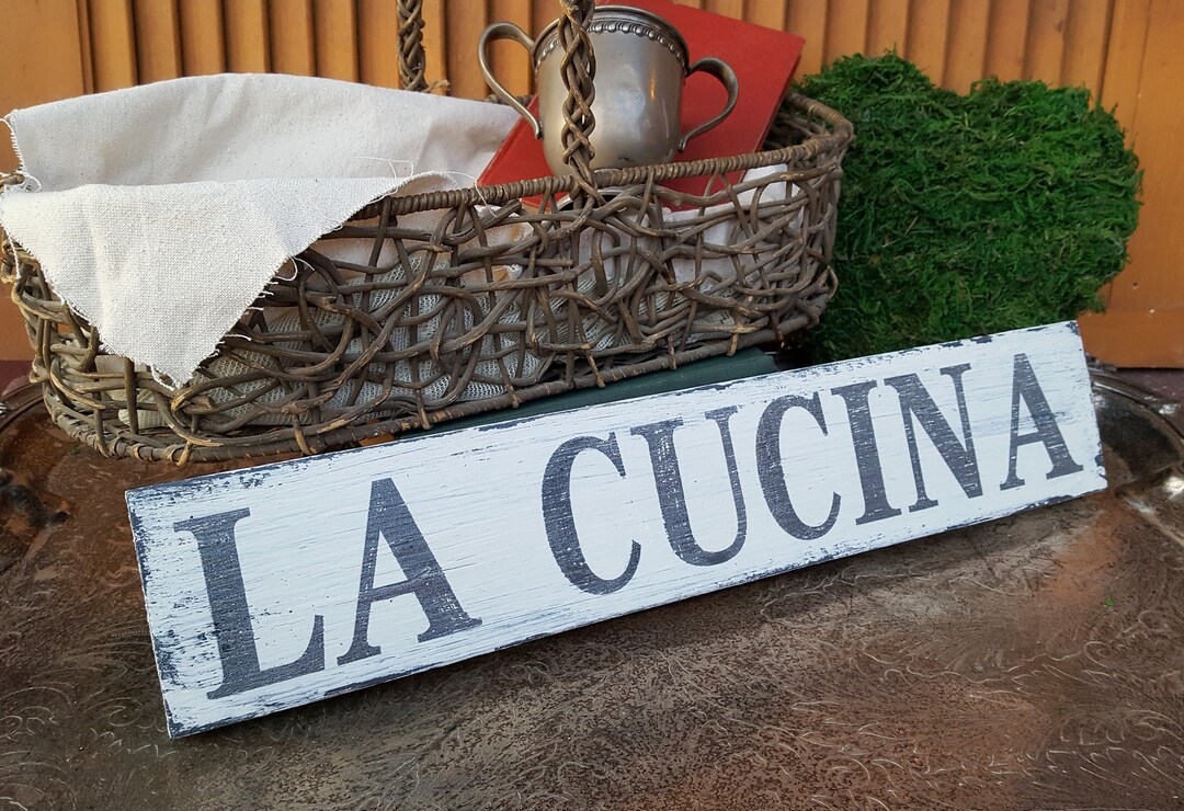 Italian Kitchen Sign La Cucina THE KITCHEN Tuscan Decor - Etsy