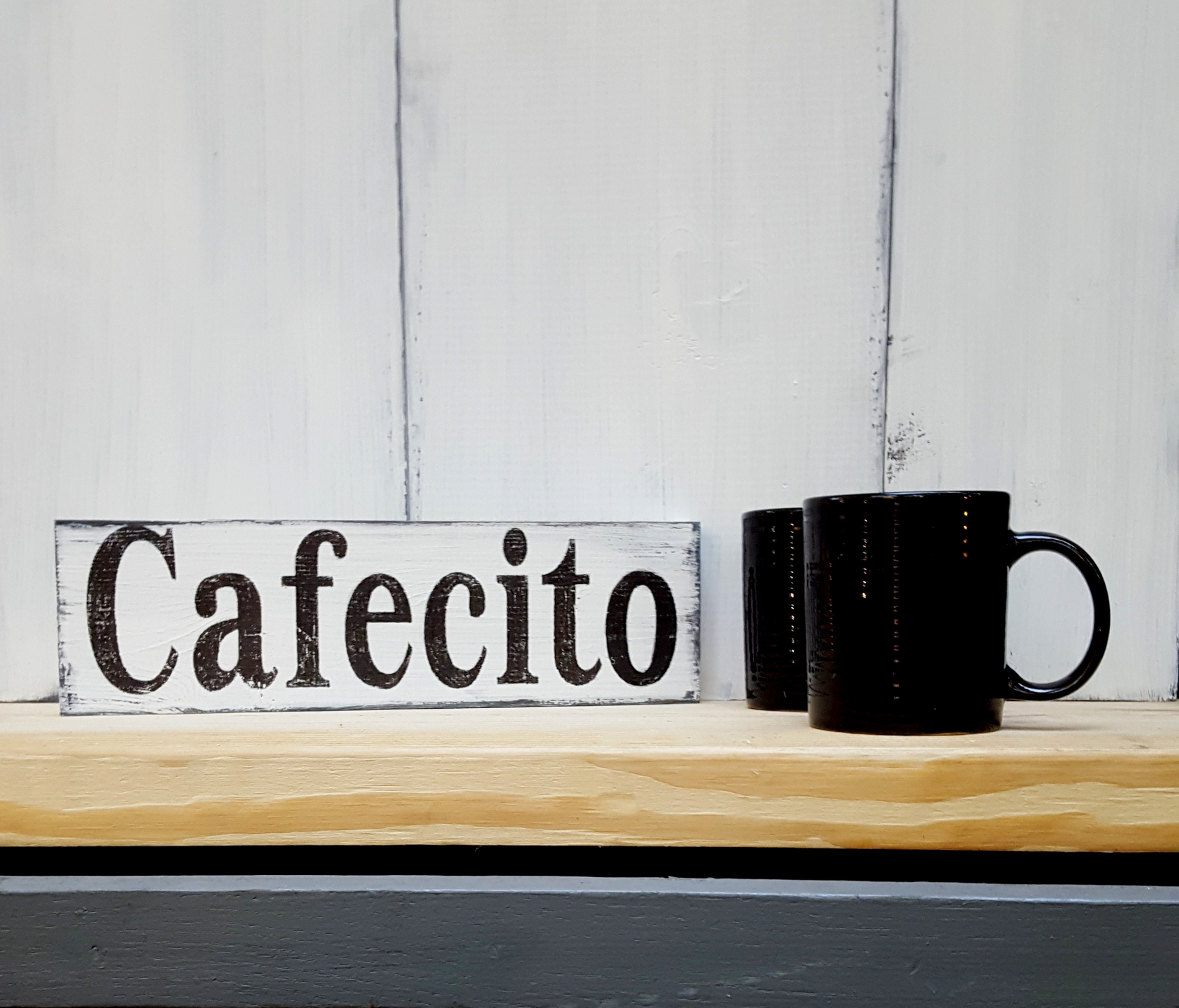 Cafecito Spanish Sign Farmhouse Kitchen Coffee Bar Sign - Etsy