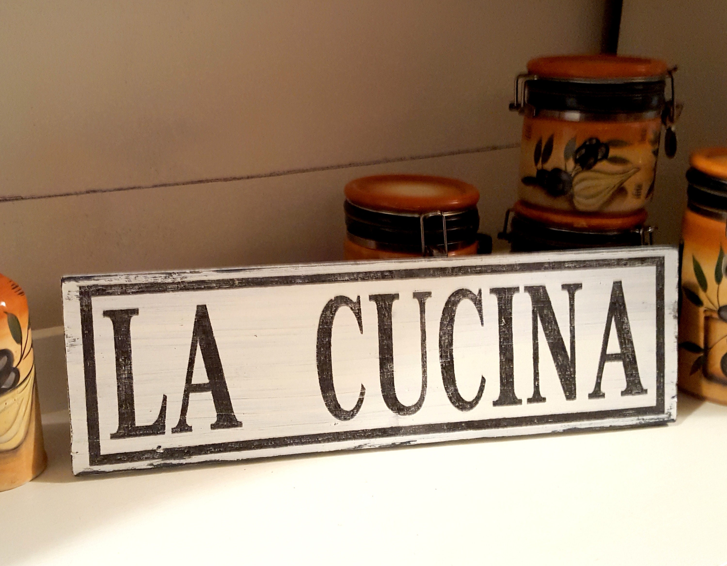La Cucina Italian Kitchen Sign Tuscan Decor Farmhouse - Etsy