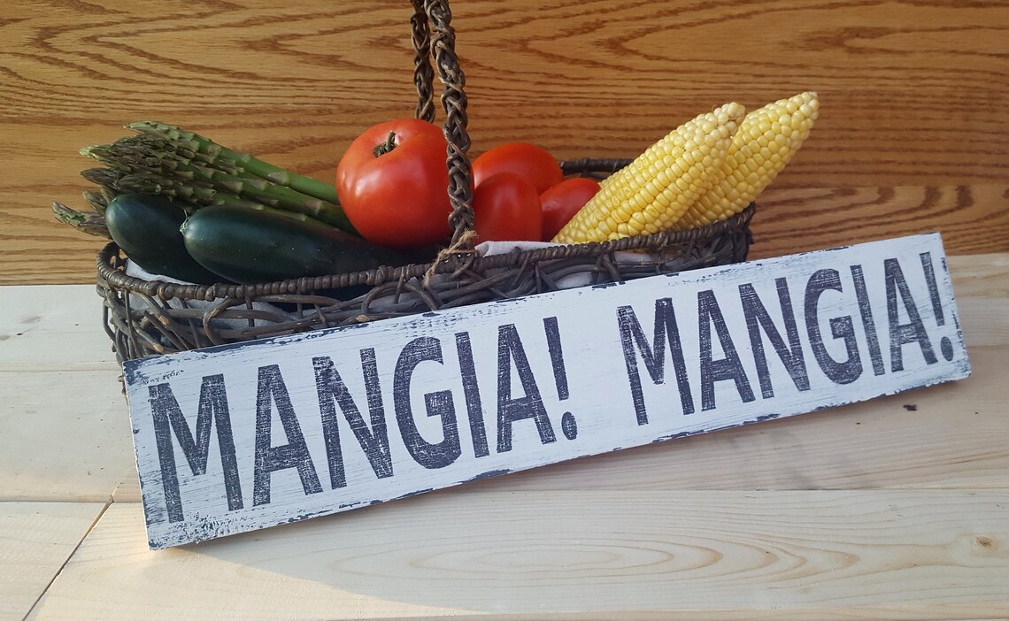 Mangia Mangia Sign Italian Quote Tuscan Kitchen Decor - Etsy