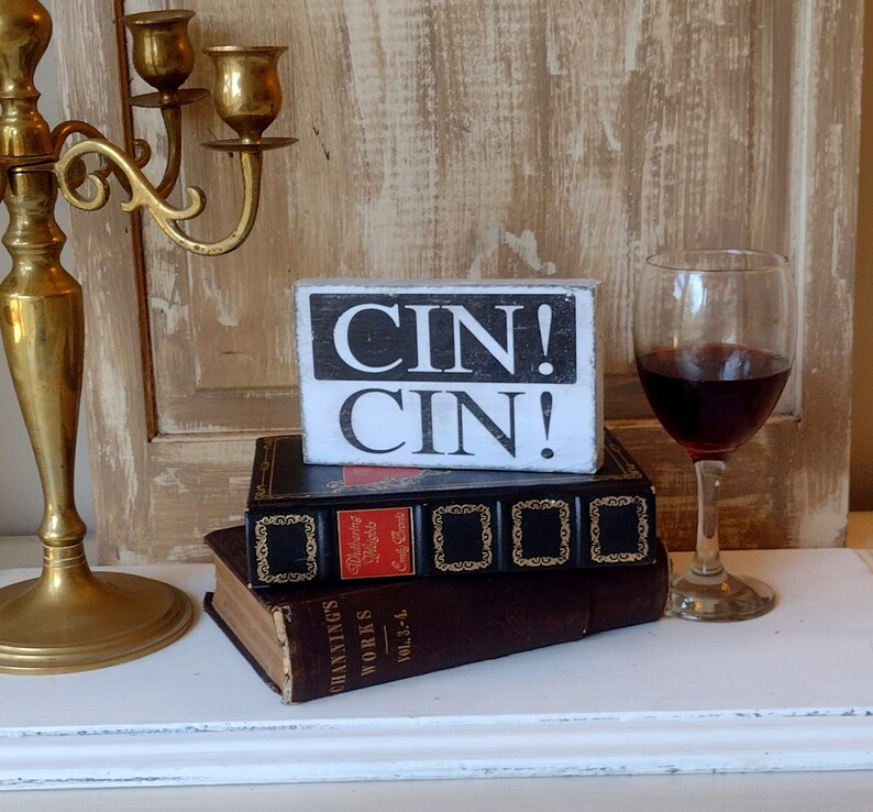 Cin Cin Italian Cheers Sign Bar Cart Decor Mini French - Etsy
