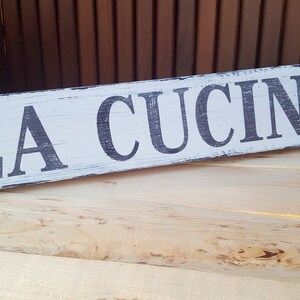 Italian Kitchen Sign La Cucina -THE KITCHEN | Tuscan Decor, Farmhouse ...