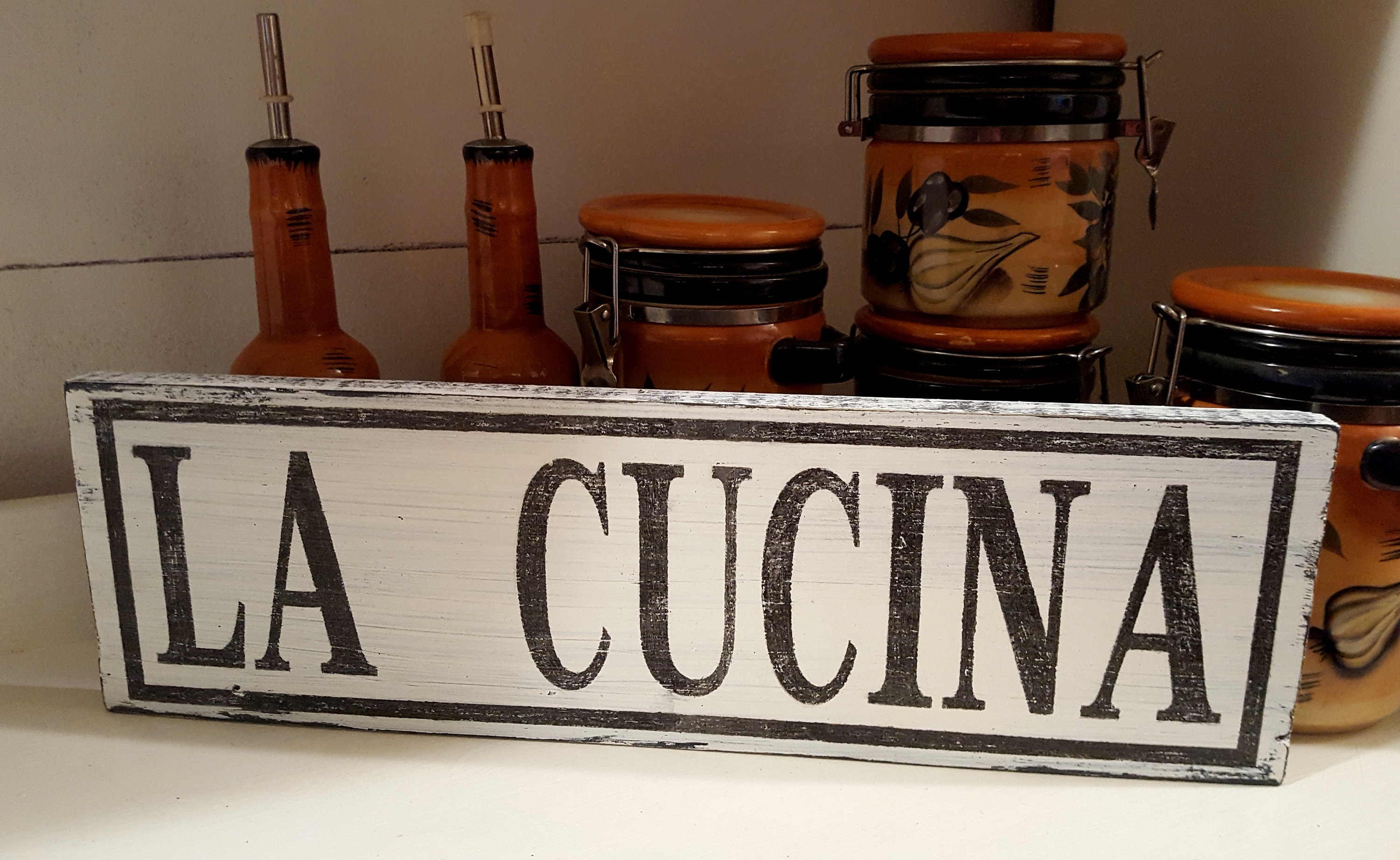 La Cucina Italian Kitchen Sign Tuscan Decor Farmhouse - Etsy