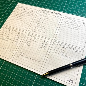 Printable Project and Task Tracker Instant Download PDF | Etsy