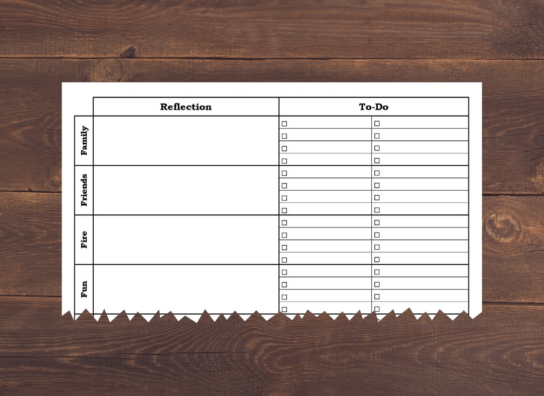 Printable Reflection Worksheet, Life Priorities Reflection & To-do List ...
