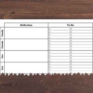 Printable Reflection Worksheet, Life Priorities Reflection & To-do List ...