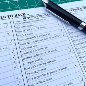 Preparedness Item Checklists Printable Everyday Carry and - Etsy